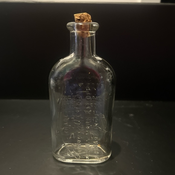 Accents | Vintage Thomas Edison Battery Oil Clear Glass Bottle With ...